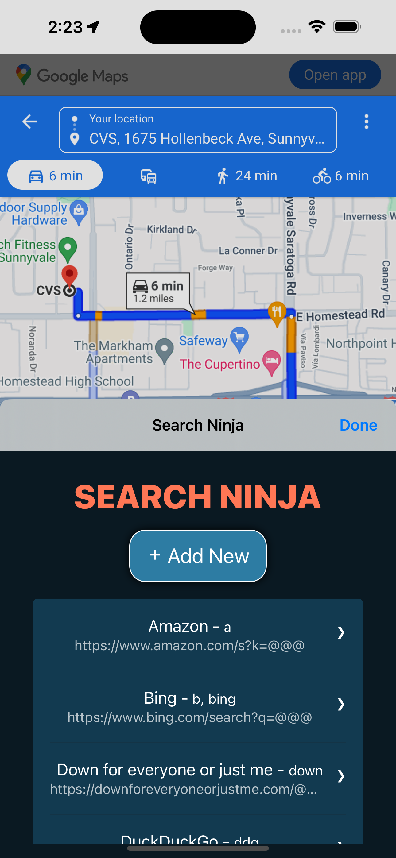 Search Ninja for Safari
